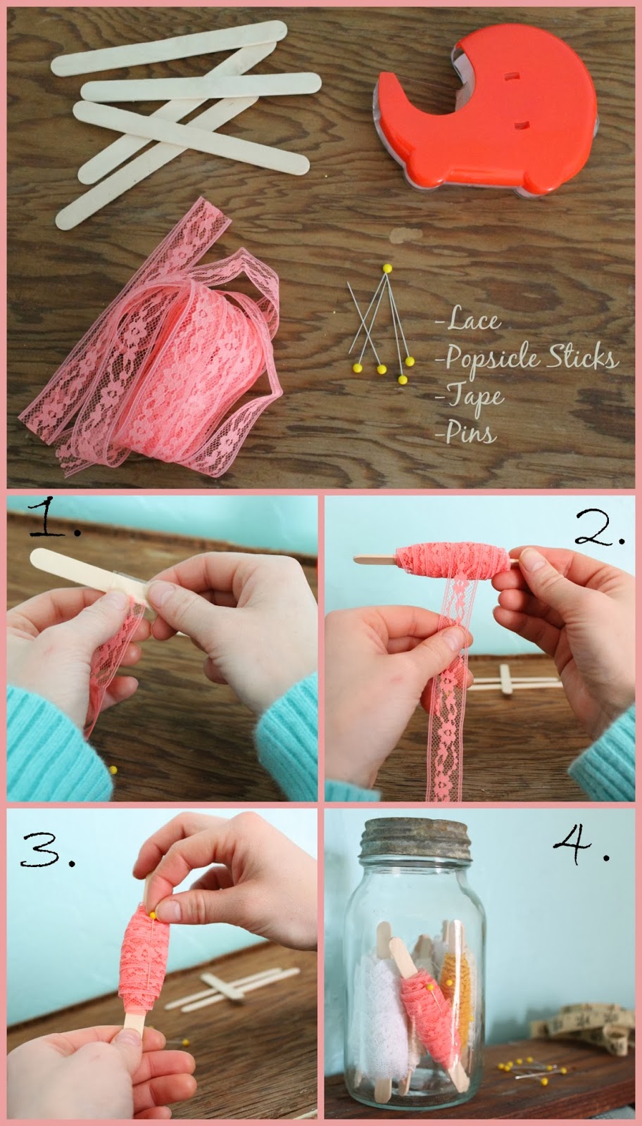 Two Blessed Damsels: DIY: Lace Storage