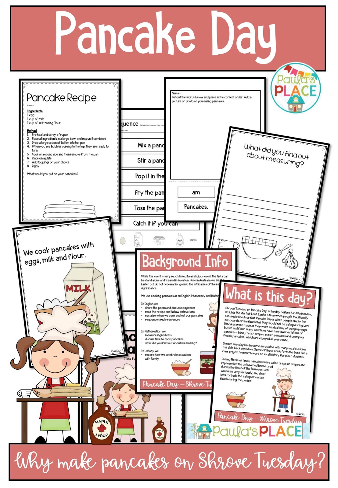 Paula's Place Teaching Resources: Pancake Day