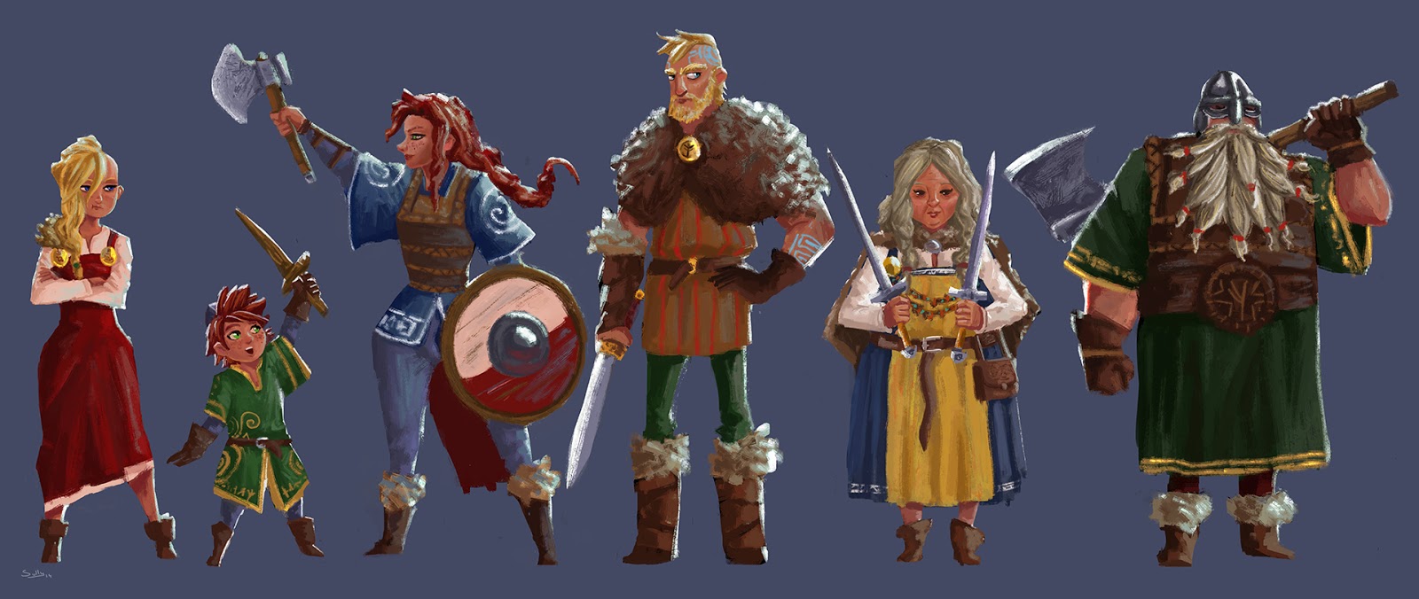 Sullivan Vanderlinden portfolio: a viking family