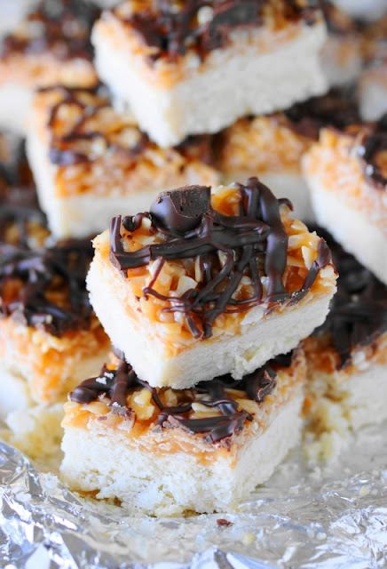 Homemade Samoas Bars | The Kitchen is My Playground