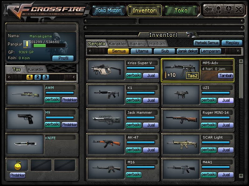 repair your life: CF - My Char id