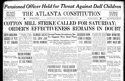 New Worker Features: US history: The Great Textile Strike of 1934