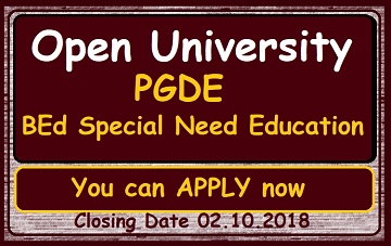 Open University Courses (PGDE, BEd in Special Need Education) - Teacher