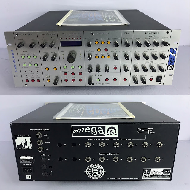 MATRIXSYNTH: Studio Electronics Omega 8 OM-8 Silver V2.5 w/ 6 Voice Cards SN 1243