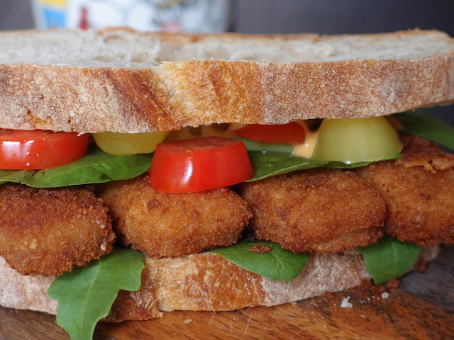 The VegHog: Fishless finger sandwiches for breakfast