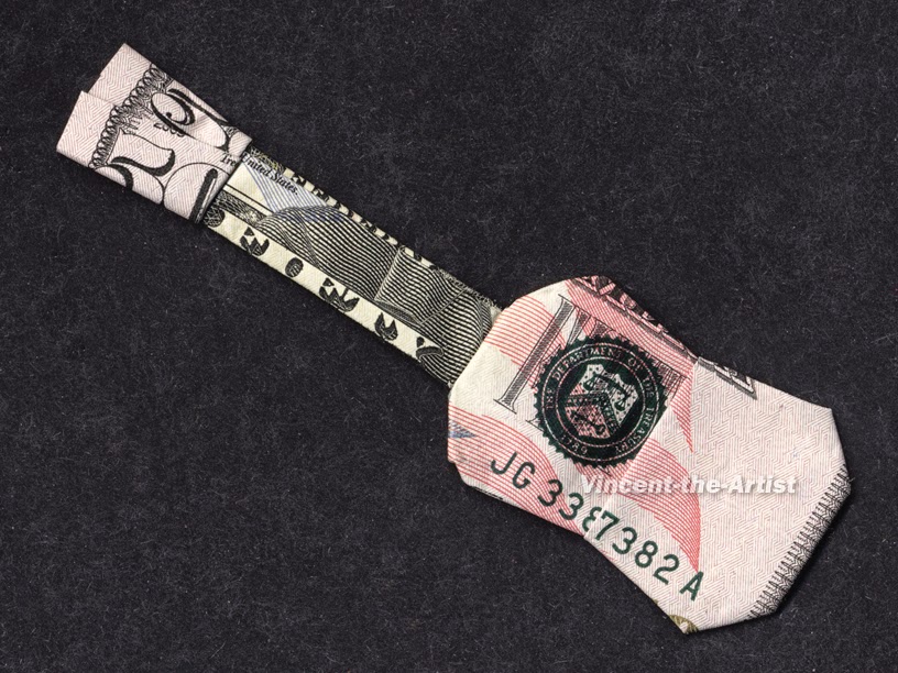 origami guitar ~ origami instructions art and craft ideas