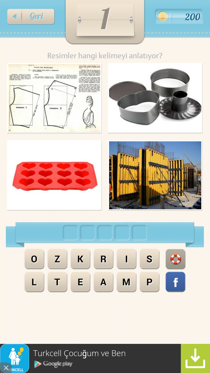 Resimli Kelime Bulmaca Çözümleri