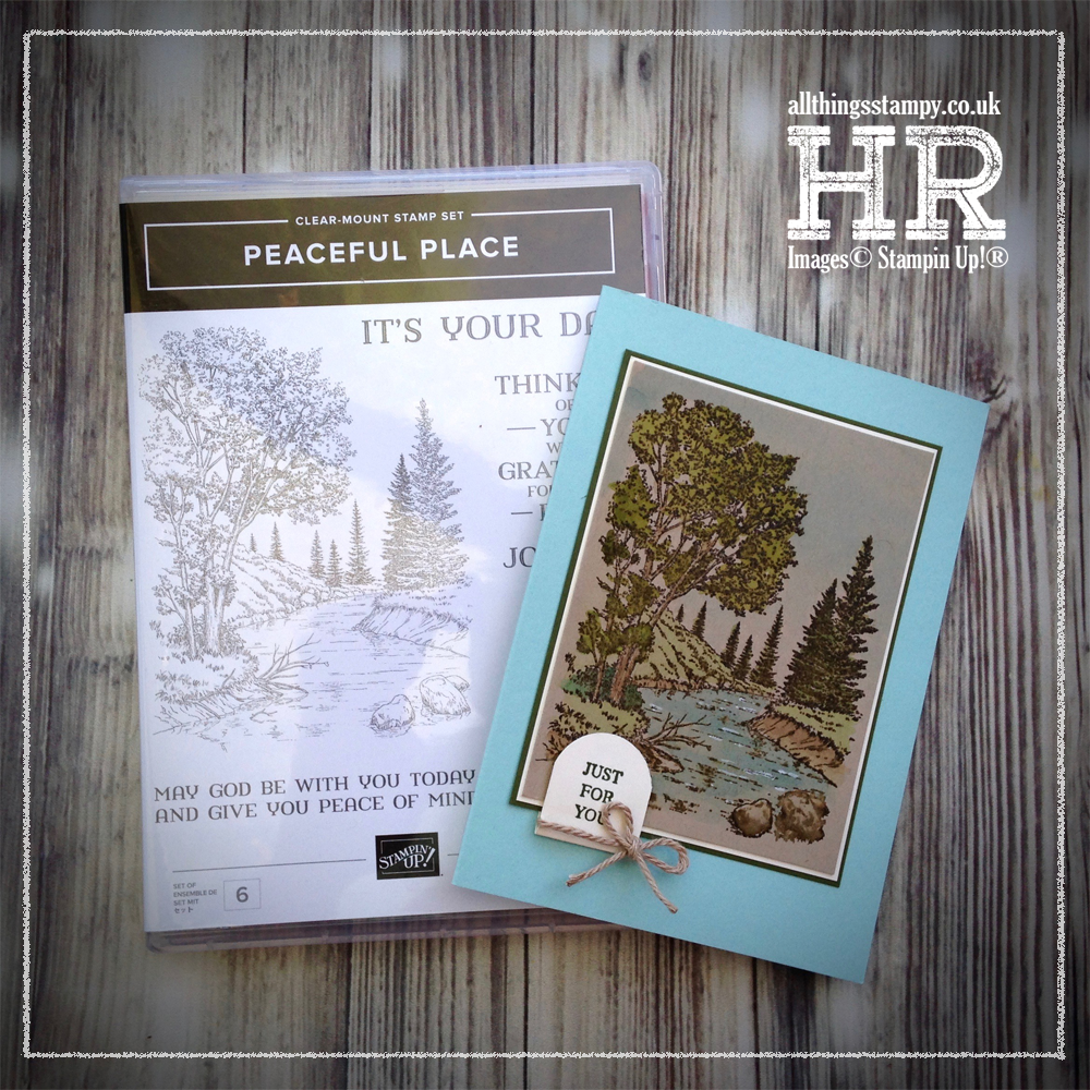 All Things Stampy: Peaceful Place - watercoloured onto Crumb Cake