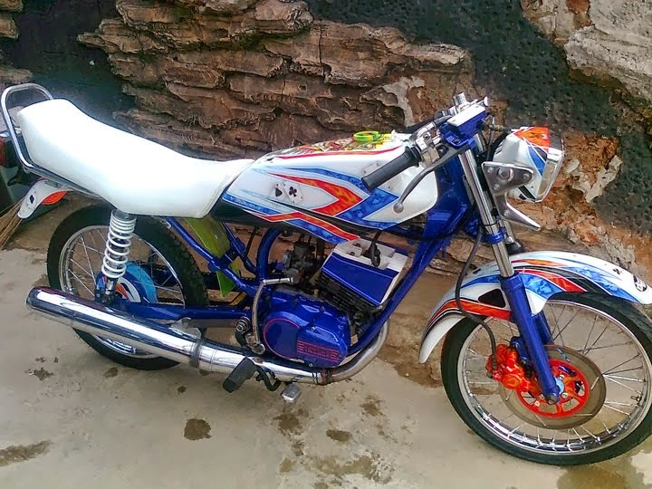 Modifikasi Rx King air brush Biru Putih Drag