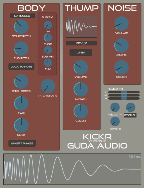 KickR drum Synthesizer by GuDa Audio updated to v1.6 - SYNTH ANATOMY