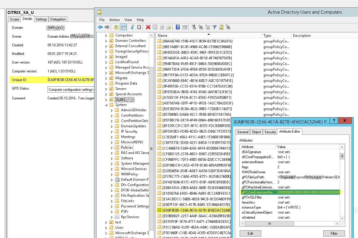 How to remove traces from previously set Folder Redirection in a GPO