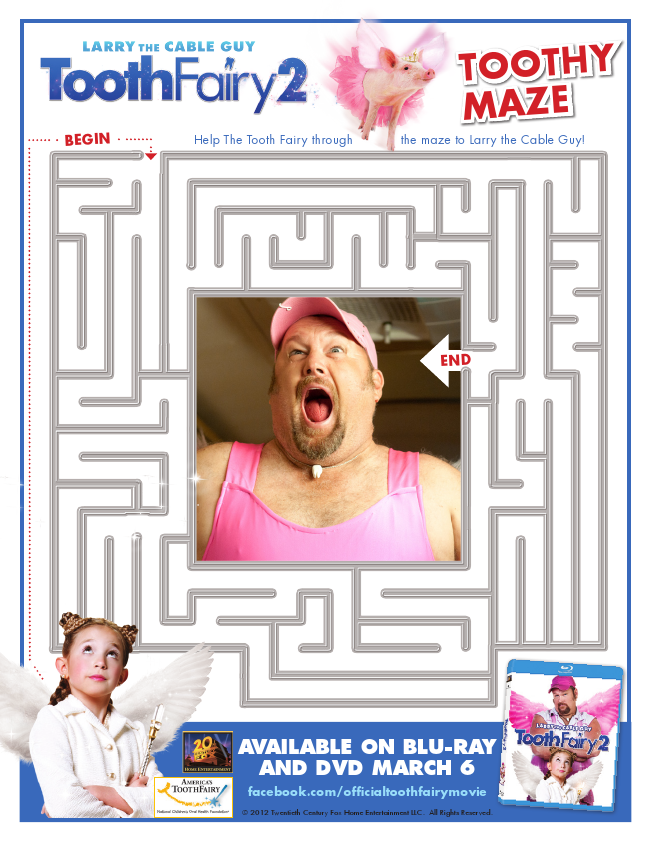 Tooth Fairy 2 Printable Activity Sheet - Outnumbered 3 to 1