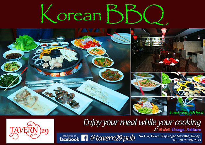 Korean BBQ | Enjoy your meal while your cooking at Hotel Ganga Addara ...