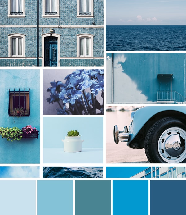 Uma das minhas cores favoritas é o azul.