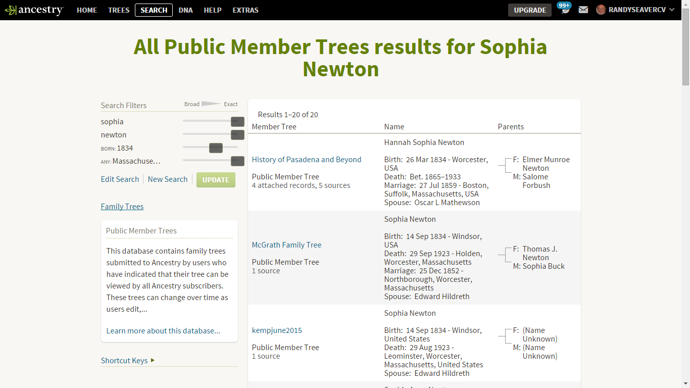 Genea-Musings: Does the Ancestry Member Tree Index "Prune" Trees?