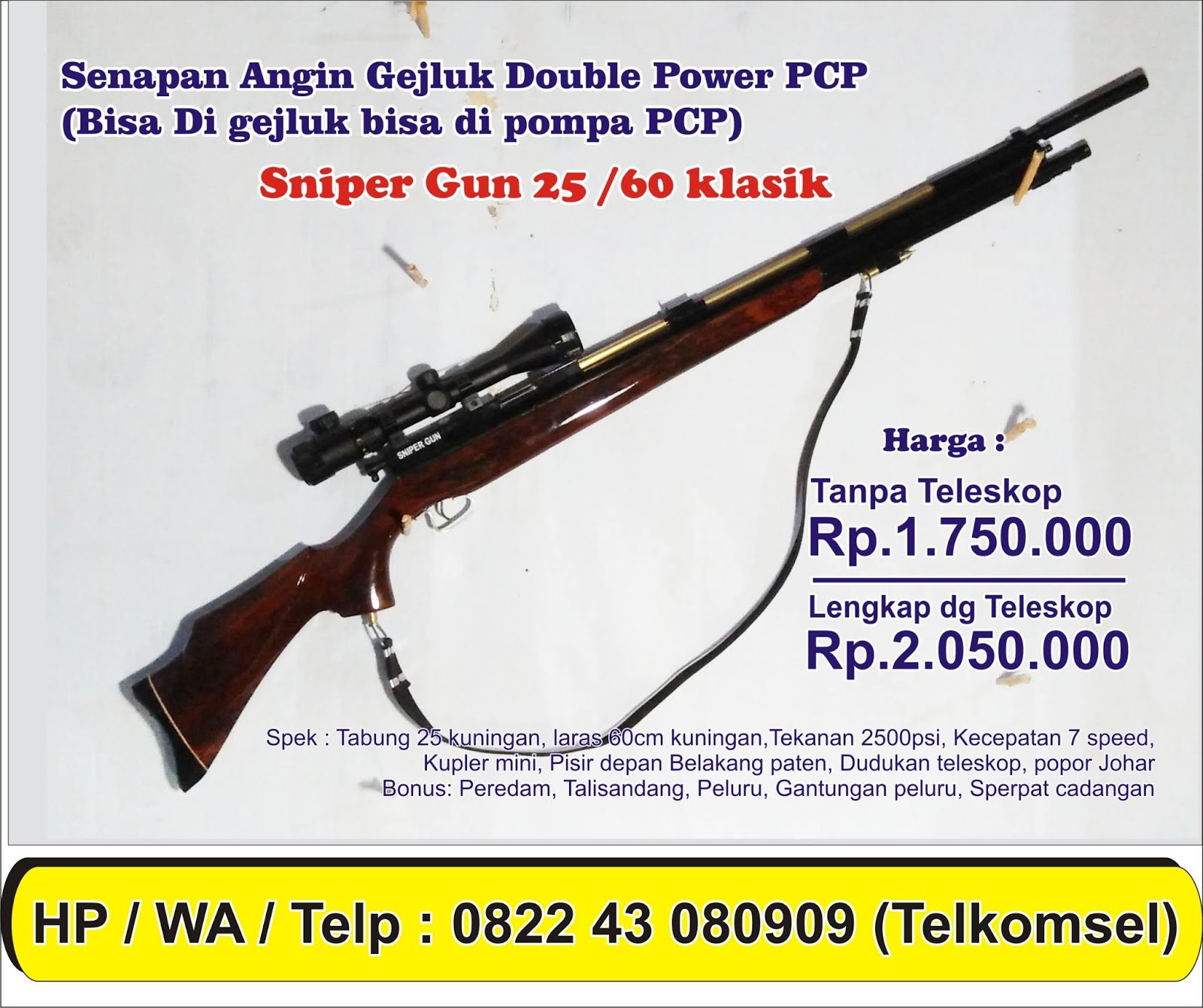 Jual senapan angin gejluk jarak jauh Padang Sidempuan Sumatera Utara