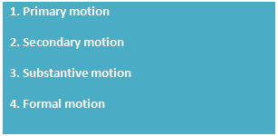 Different types of motion