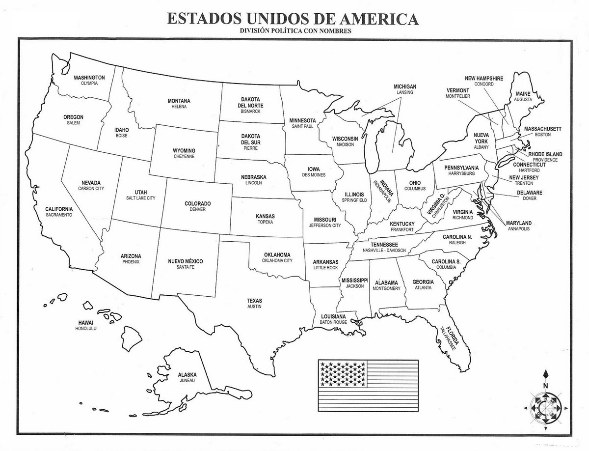 Historia de Estados Unidos: MAPAS DE ESTADOS UNIDOS