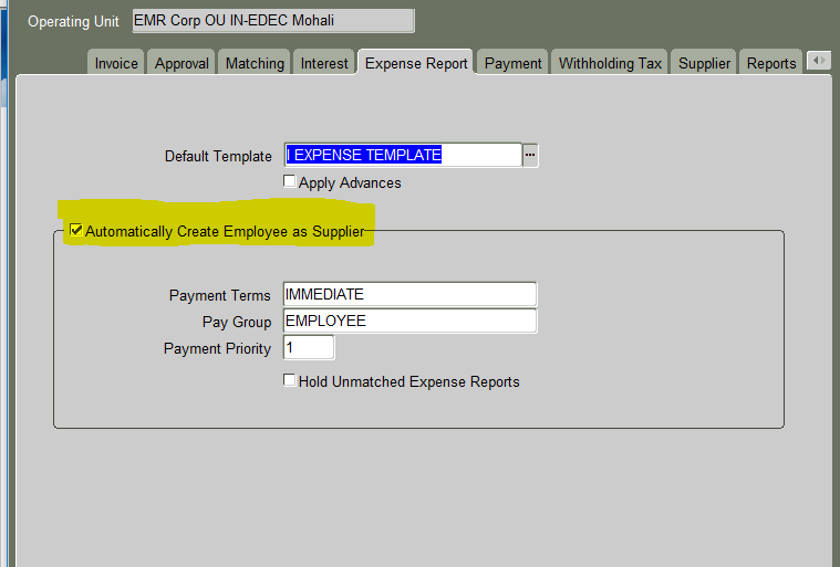 Oracle Application's Blog: How to create employee as supplier in r12