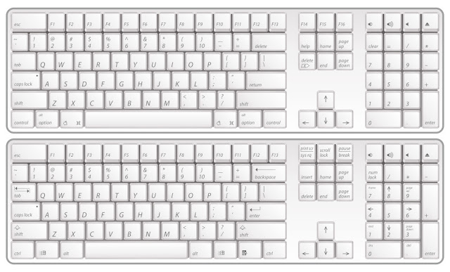 iSeng Desain's: Windows PC vs Mac Keyboard Vector Corel X5