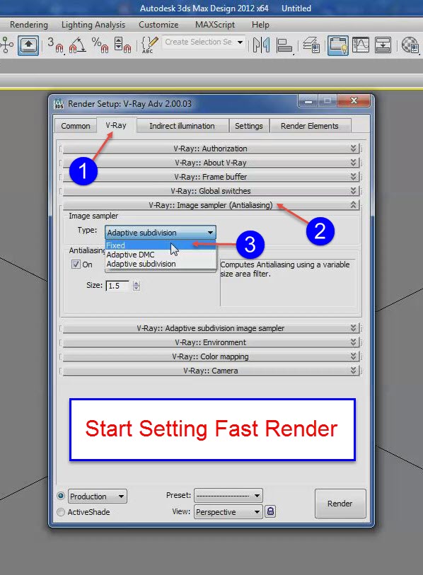 How Do ?: 3dsMax : V-Ray Setting Fast Render