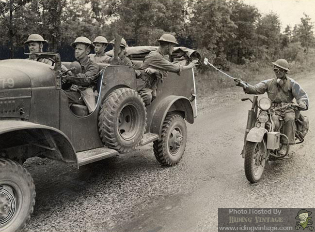 WWII Motorcycle Training ~ Riding Vintage