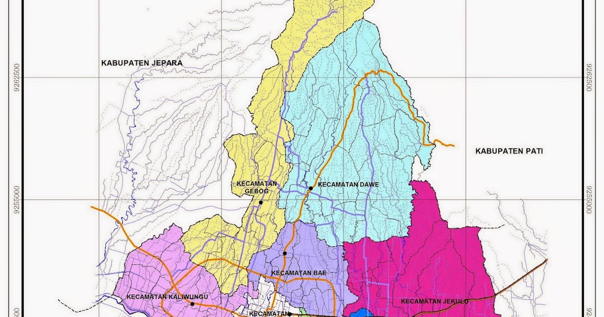 > Peta Lengkap Indonesia: Peta Batas Administrasi Kabupaten Kudus