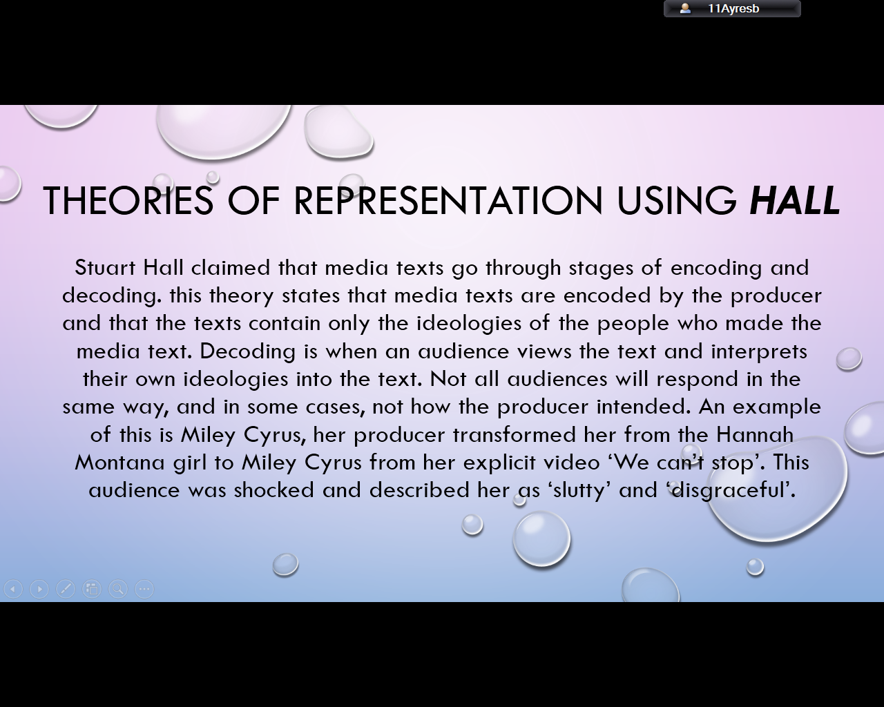 Billie AS Media: Theories of Representation using Hall