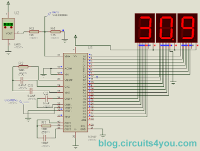 Digital Temperature Indicator | circuits4you.com