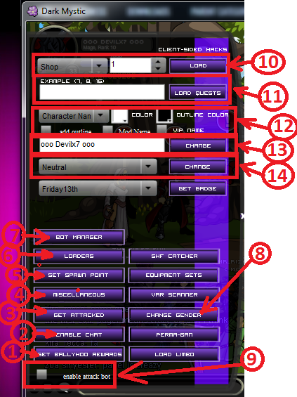 AQW New Cheat 2015: Bagian Bagian Dalam Dark Mystic