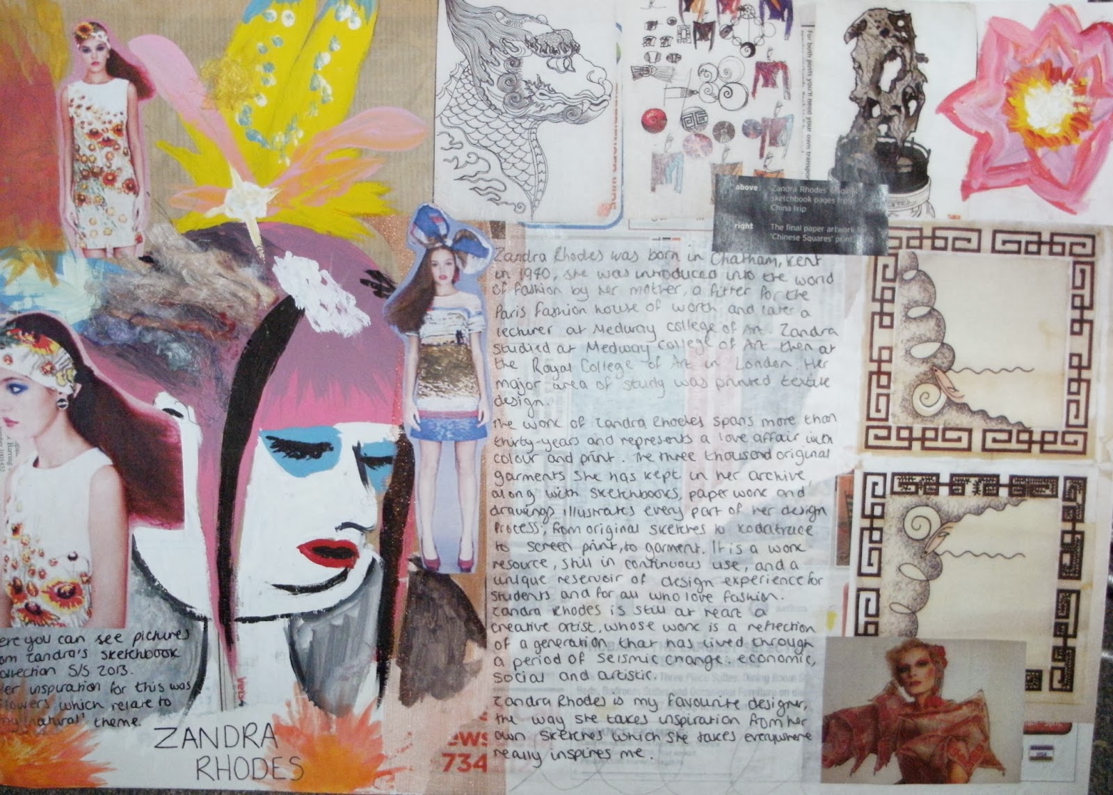 Nature Vs Man Made - Artist research. ZANDRA RHODES, ALEXANDER MCQUEEN ...