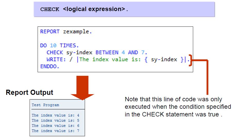 online Classes of SAP ERP ABAP 7.4 CONTROL STATEMENTS