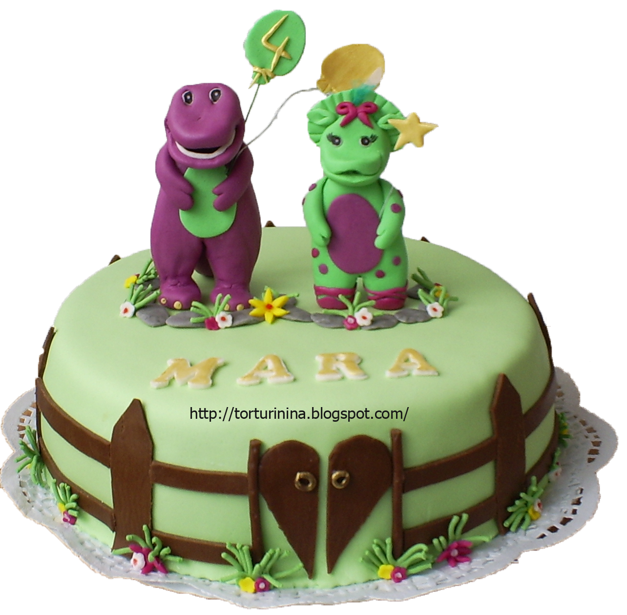Nina's Art Cake: Tort Barney
