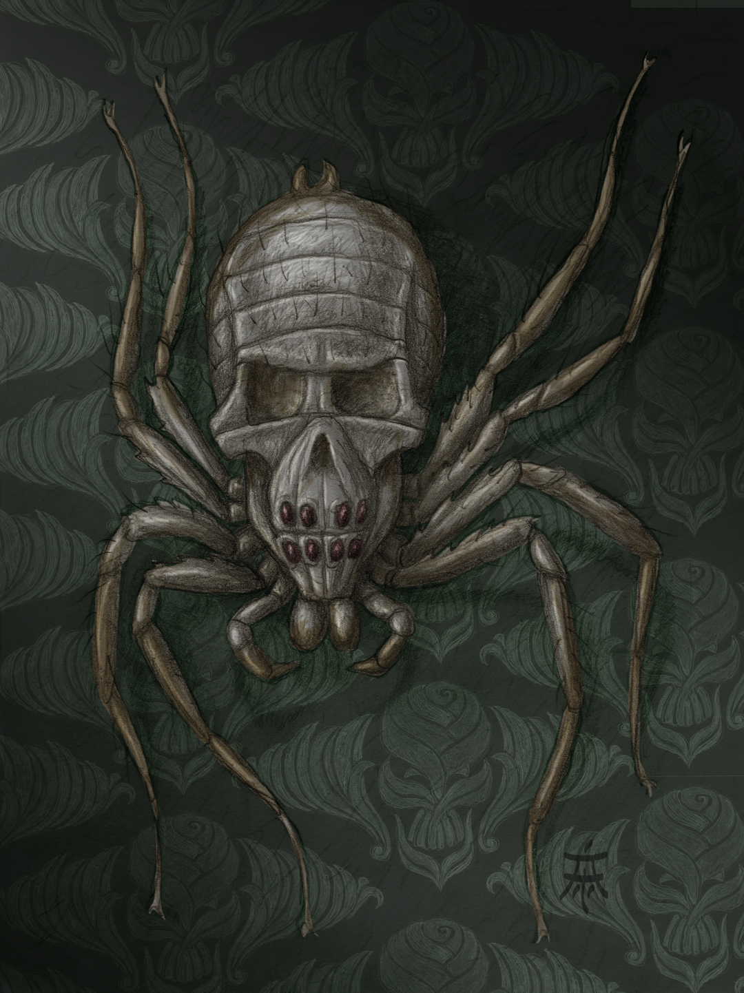 My Vain Doodles: Skull Spider