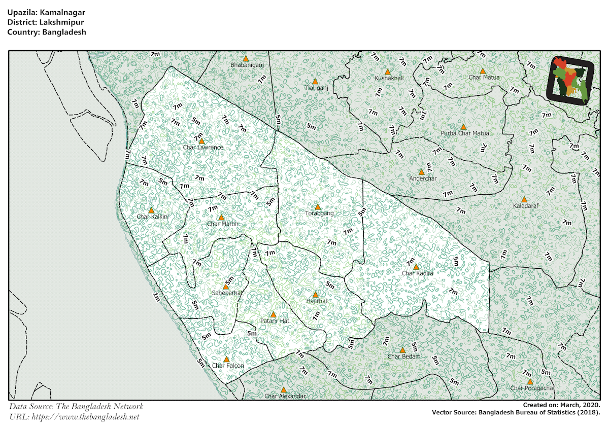 Mouza Map & 3 Detailed Maps of Kamalnagar Upazila, Lakshmipur ...