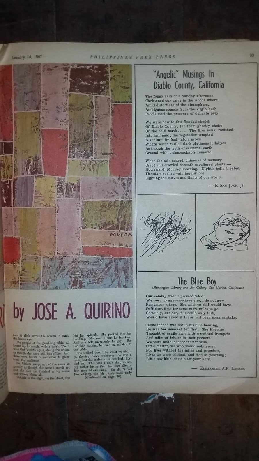 Tupang Pula: 13 poems of Eman Lacaba I gathered from the Phil. Free Press