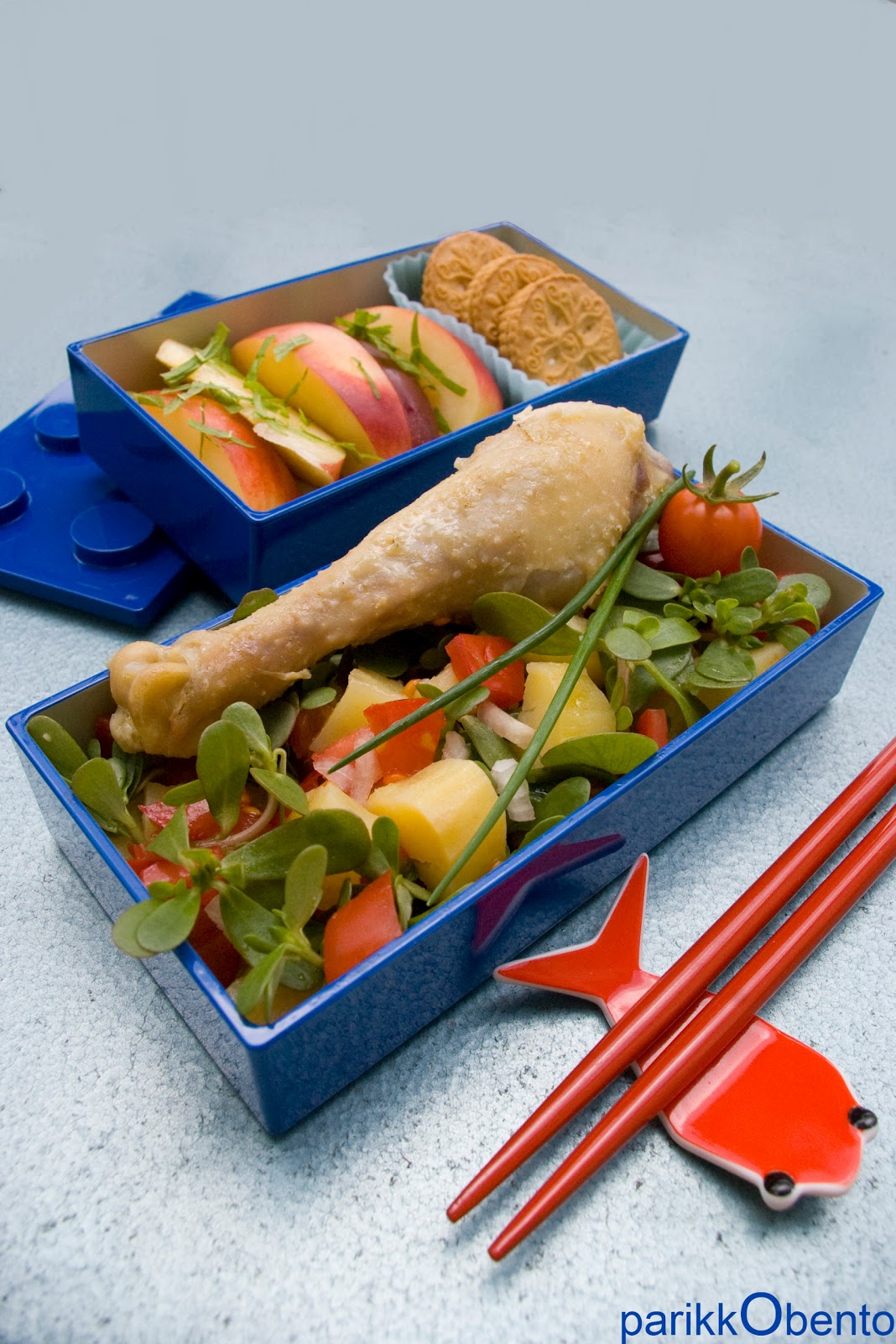 parikkObento: Bento poule bio et salade des moissons