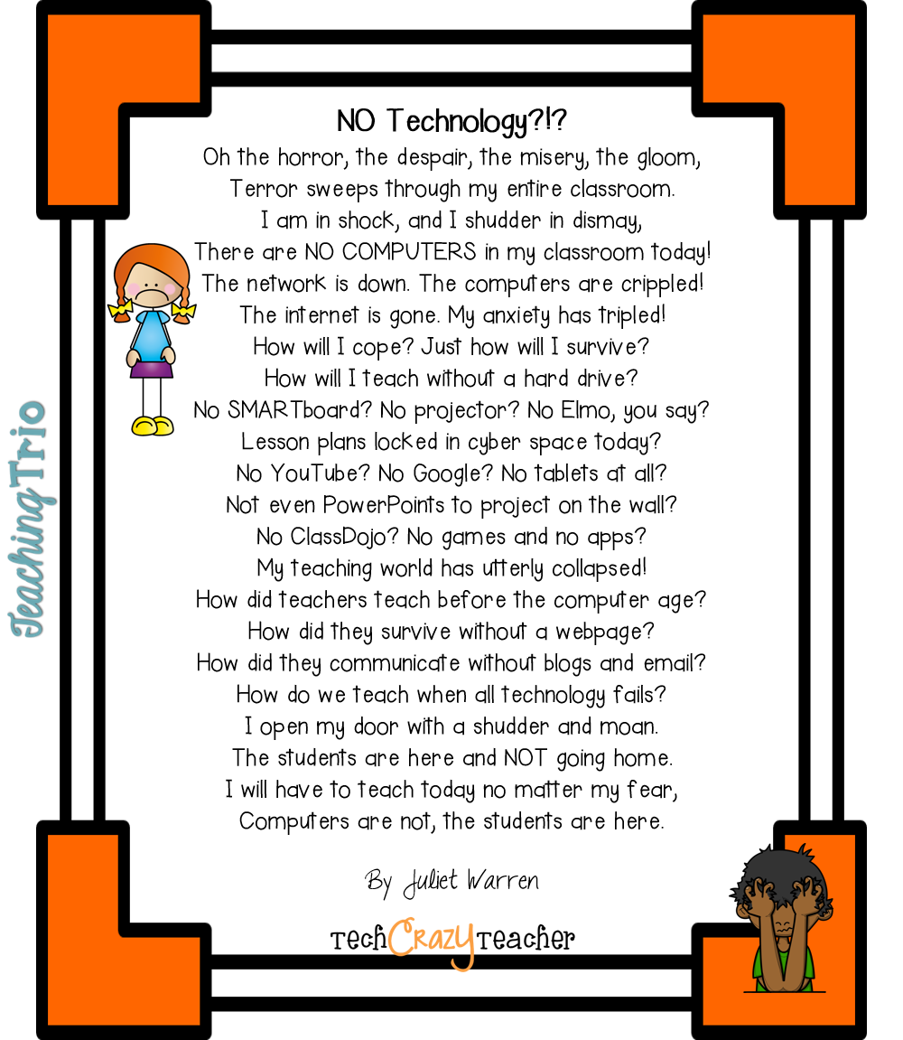 Teaching Trio: Tech Thursday: NO Technology?!?