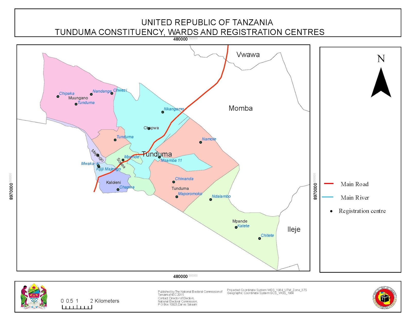 TUME YA TAIFA YA UCHAGUZI TANZANIA: MBEYA - RAMANI YA MAJIMBO NA VITUO ...
