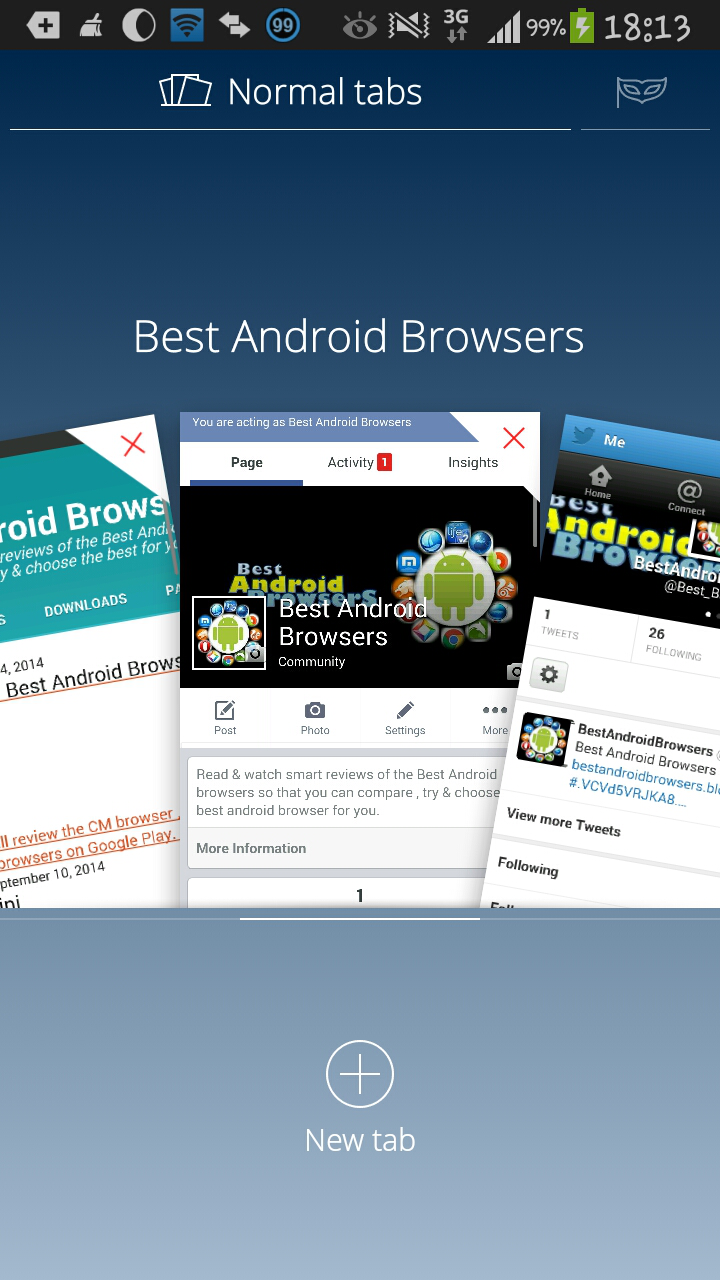 CM browser .. Best Android Browser.