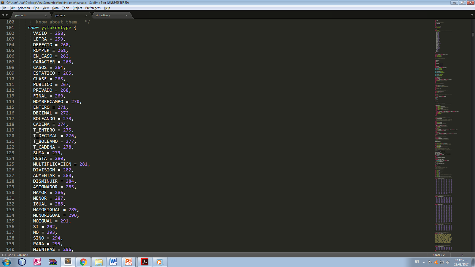 Anal.Semantico: Proyecto Analisis Semantico para Java (Flex-Bison)