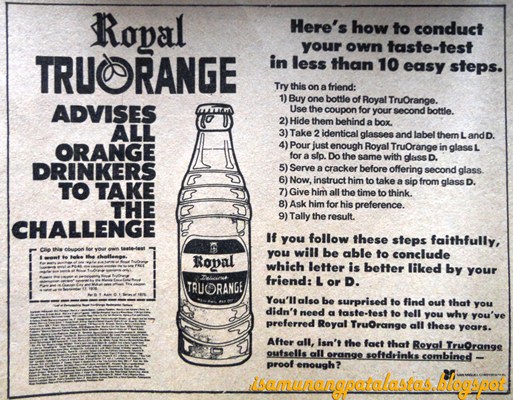 ISA MUNANG PATALASTAS: 41. Kulang sa Ebidensya: THE ROYAL TRU-ORANGE ...