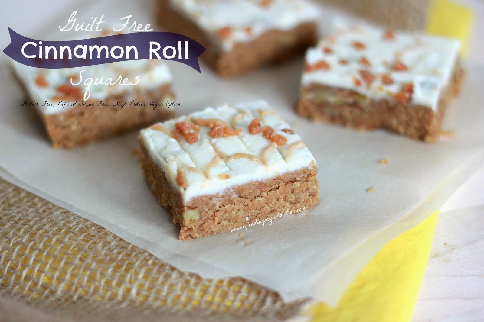 Feeding My Addiction: Healthy Cinnamon Bun Squares