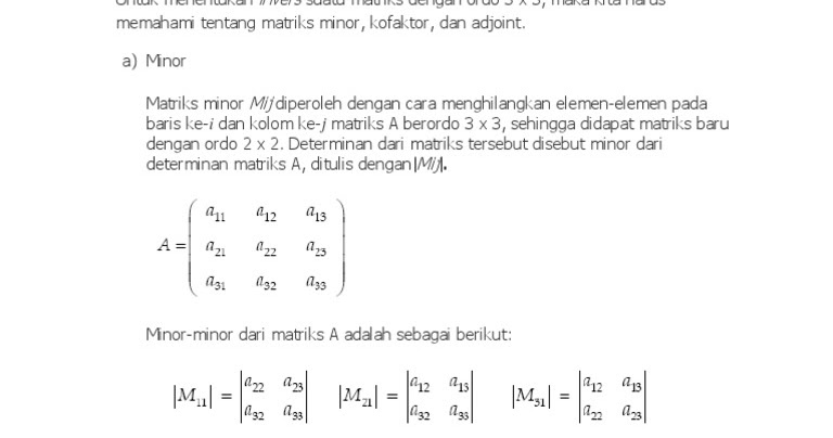 Contoh Matriks Ordo 2X3 - Bakti Soal