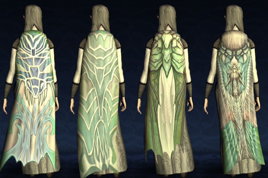 Lotro Fashion: Coming in Update 5: New Shimmering Draigoch cloaks!