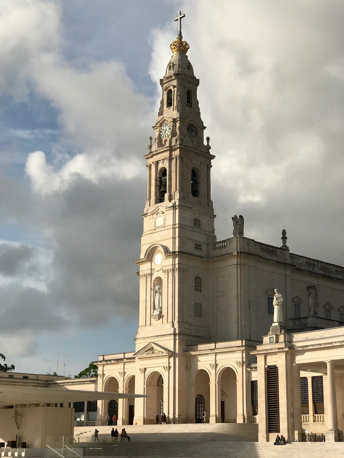 Catholic Pilgrims at Fatima: Basilica of Our Lady of the Rosary in Fatima