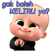 Sticker Status Lucu Gambar Bos Kecil PNG