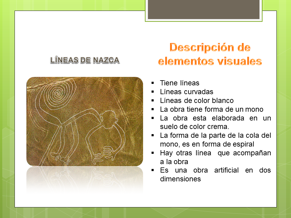 Descripción de elementos visuales - Arte Plástica