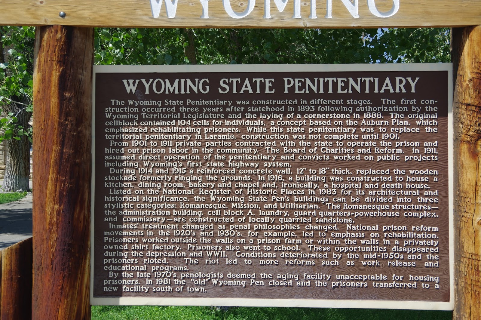 Courthouses of the West: Old Wyoming State Penitentiary, Rawlins Wyoming.