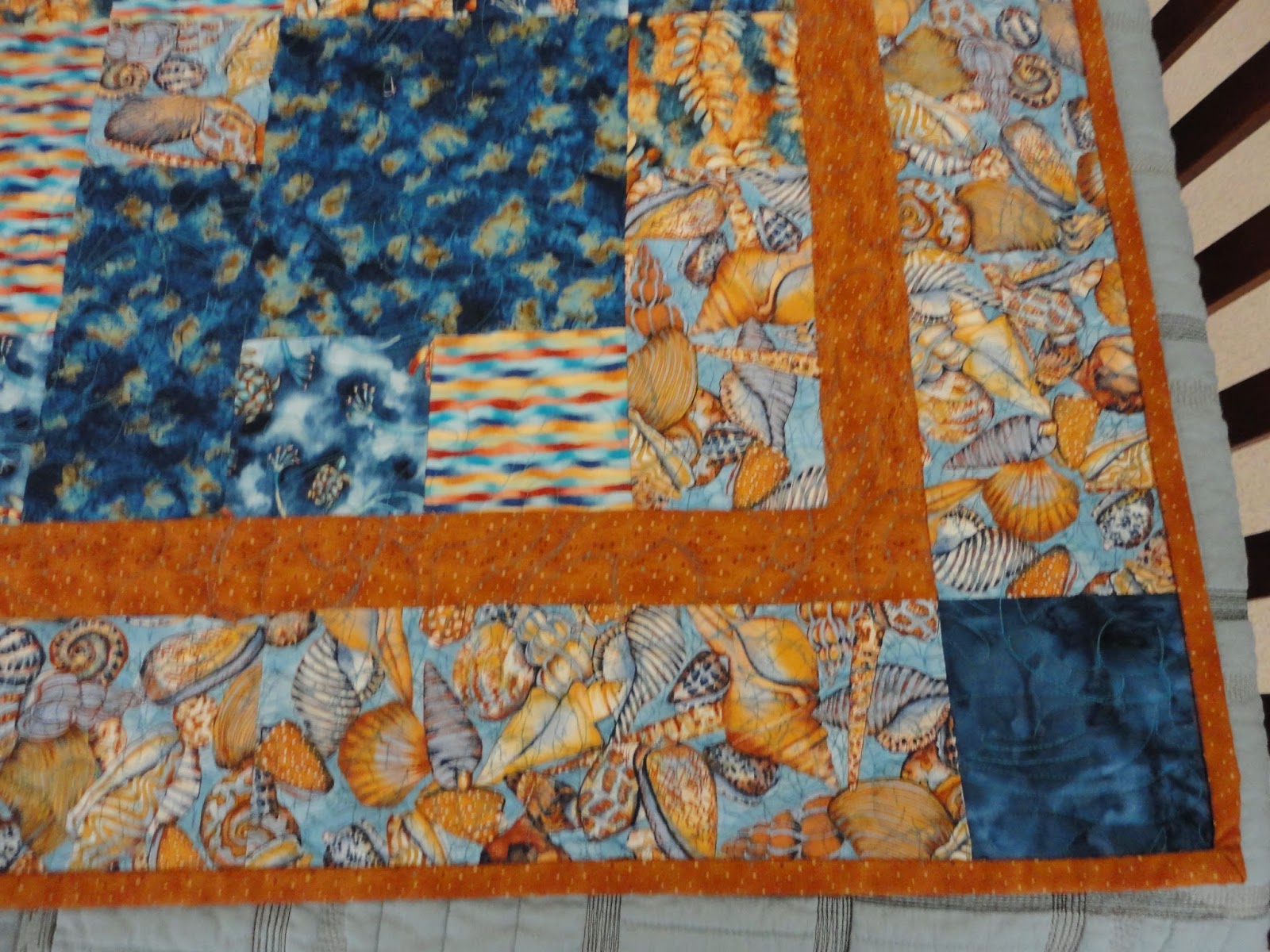 Quilt Bindings: Turtles and Seashells Quilt
